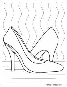 30 Shoe Coloring Pages (Free PDF Printables)
