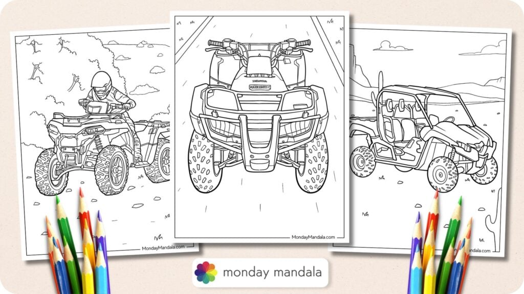 40 ATV Coloring Pages (Free PDF Printables)