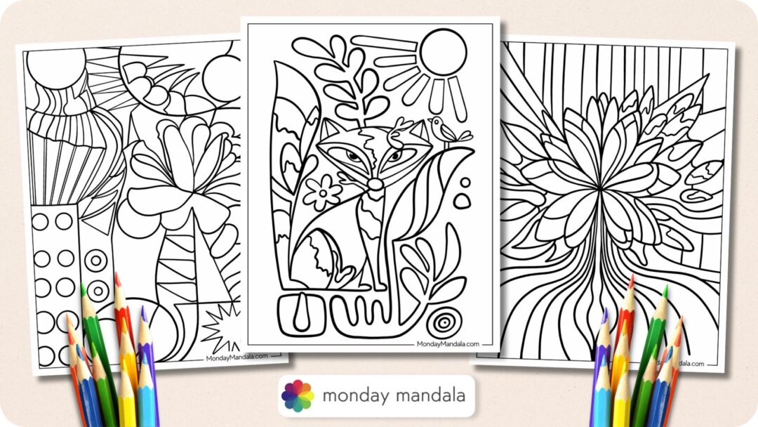20 Abstract Coloring Pages (Free PDF Printables)