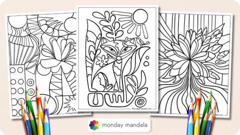 20 Abstract Coloring Pages (Free PDF Printables)