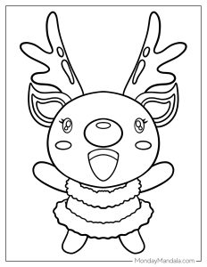 42 Reindeer Coloring Pages (Free PDF Printables)