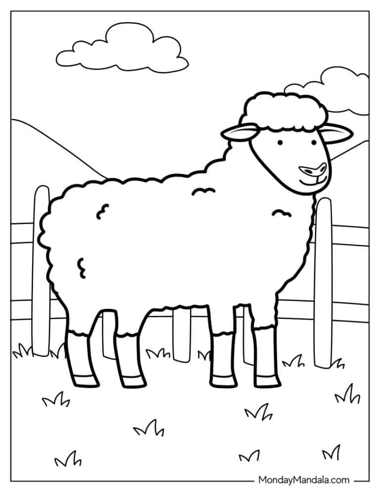 40 Farm Animal Coloring Pages (Free PDF Printables)
