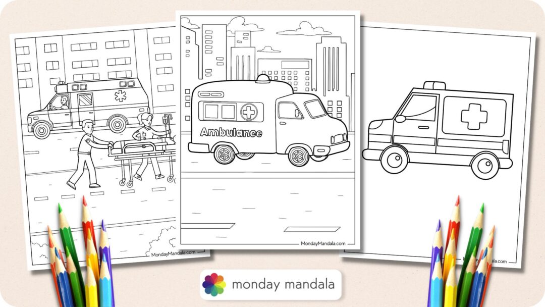 20 Ambulance Coloring Pages (Free PDF Printables)