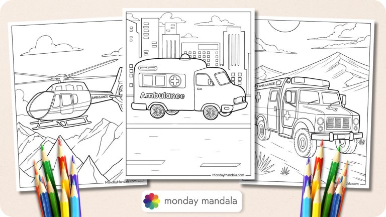 32 Ambulance Coloring Pages (Free PDF Printables)