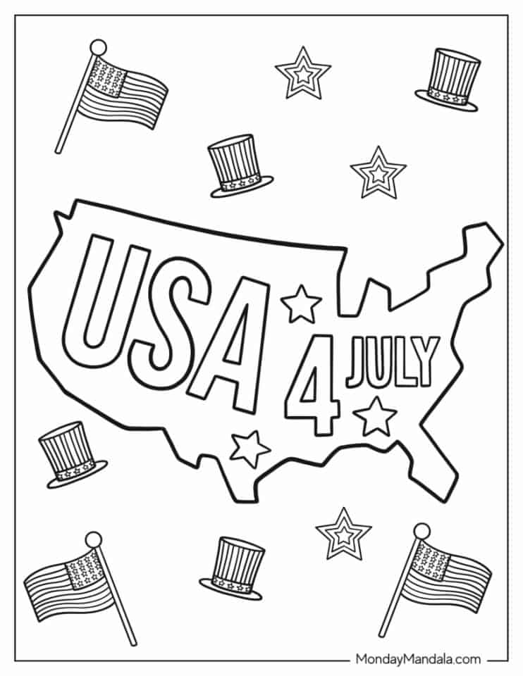 4th of July Coloring Pages (35 Free PDF Printables)
