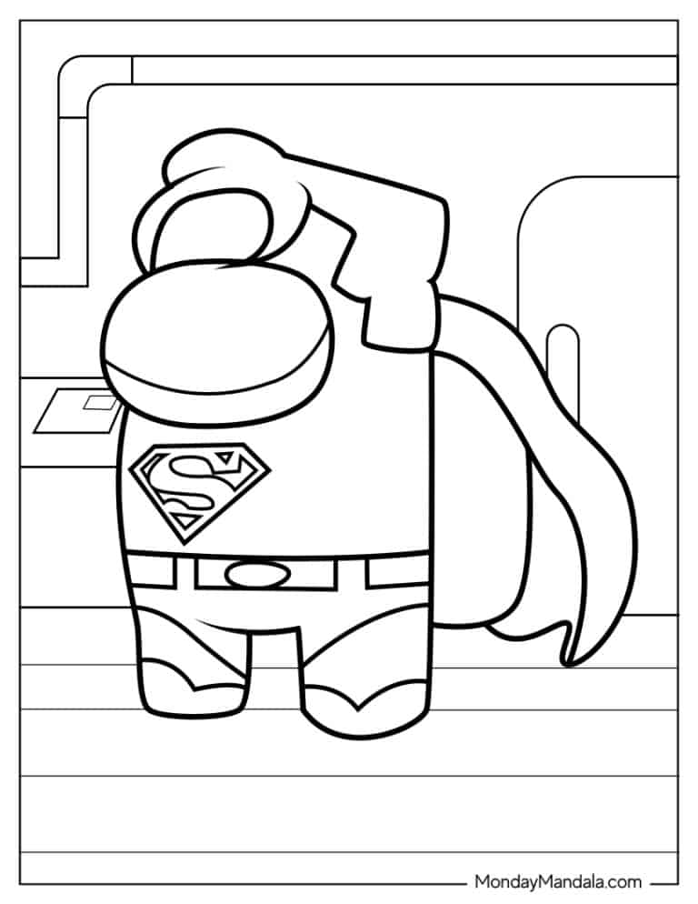 Superhero Among Us Coloring Pages