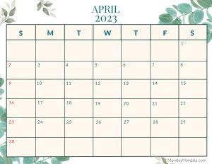 April 2023 Calendar (52 Free PDF Printables)
