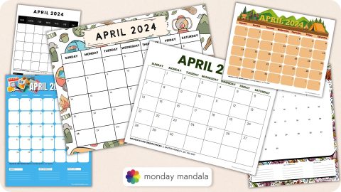 April 2024 Calendars (52 Free PDF Printables)
