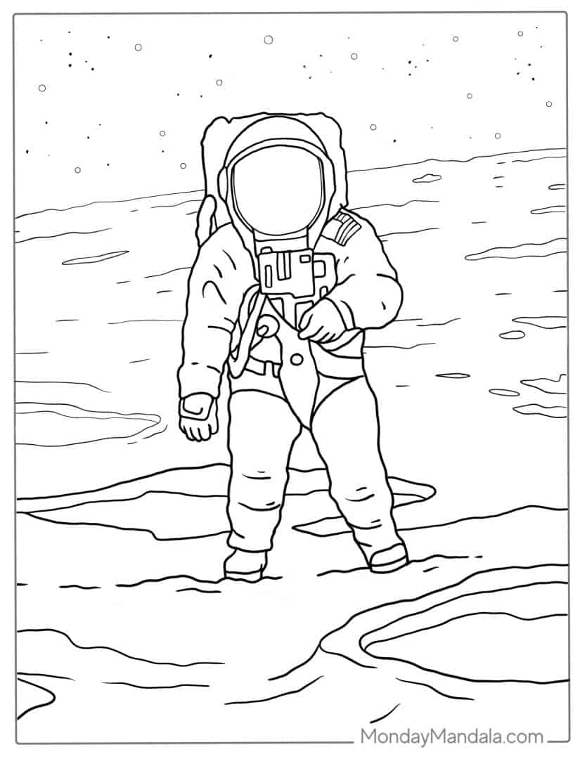 26 Moon Coloring Pages (Free PDF Printables)