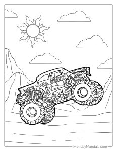 32 Monster Truck Coloring Pages (Free PDF Printables)