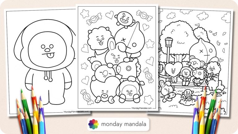 20 BT21 Coloring Pages (Free PDF Printables)