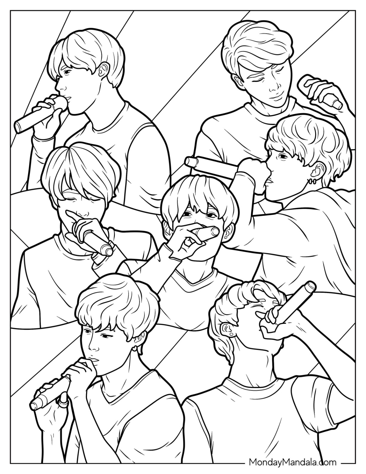 22 BTS Coloring Pages Free PDF Printables 22 BTS Coloring Pages Free PDF Printables