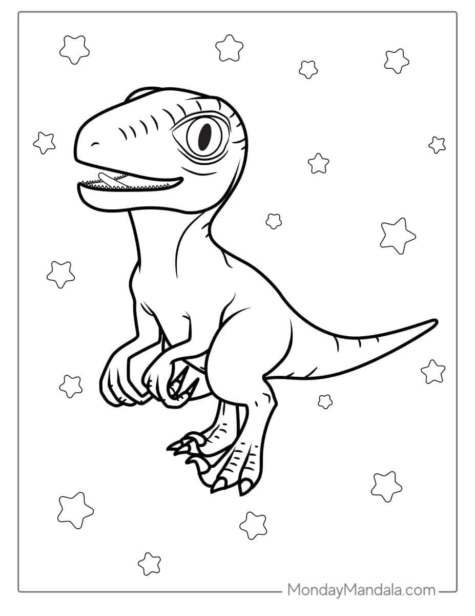24 Velociraptor Coloring Pages (Free PDF Printables)