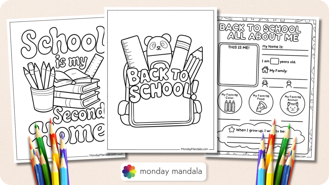 19 Back To School Coloring Pages (Free Printables)