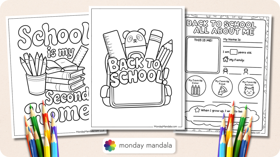 19 Back To School Coloring Pages (Free Printables)