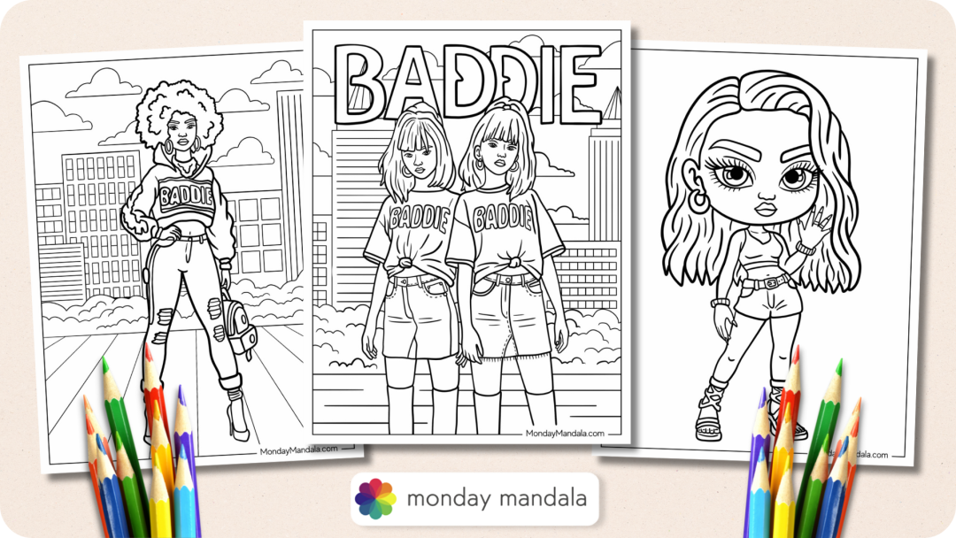 20 Baddie Coloring Pages (Free PDF Printables)