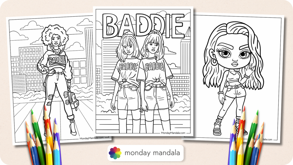 20 Baddie Coloring Pages (Free PDF Printables)