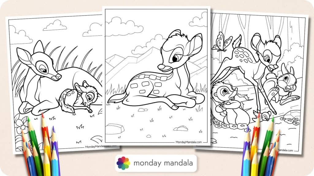 20 Bambi Coloring Pages (Free PDF Printables)