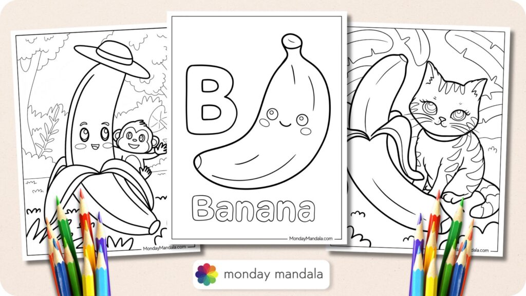 35 Banana Coloring Pages (Free PDF Printables)