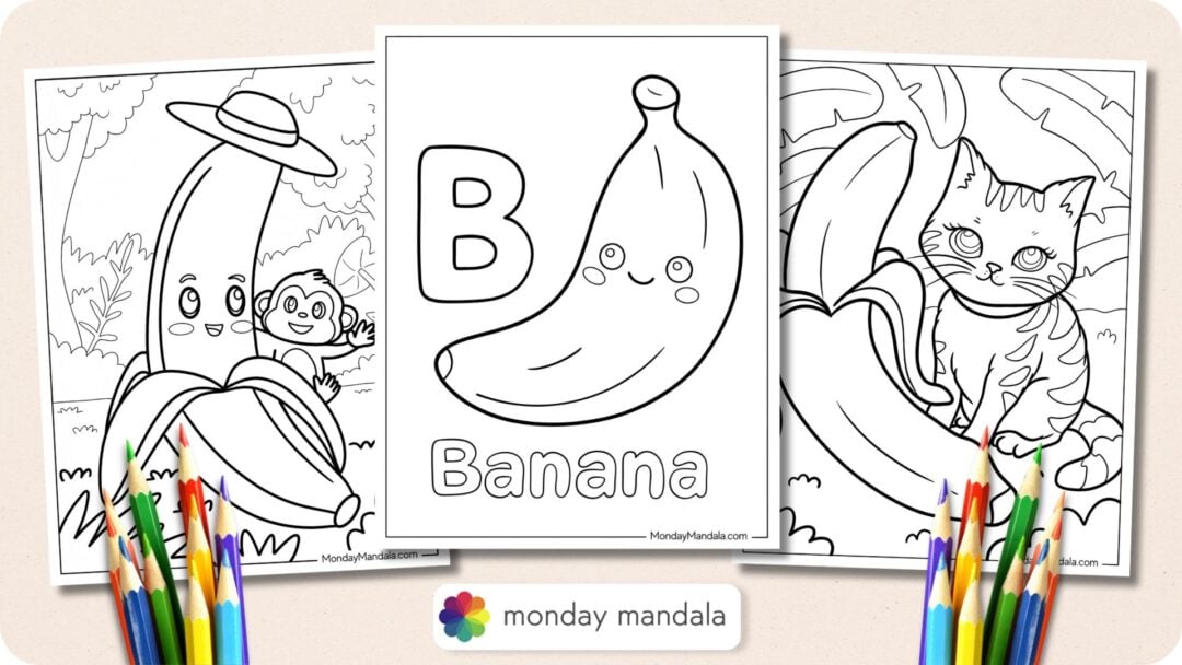 35 Banana Coloring Pages (Free PDF Printables)