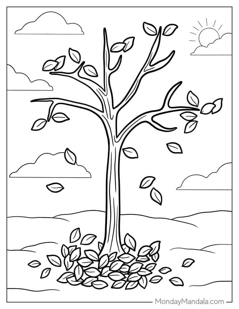 38 Tree Coloring Pages (Free PDF Printables)