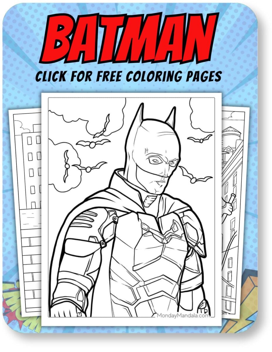 800 Superhero Coloring Pages (Free PDF Printables)