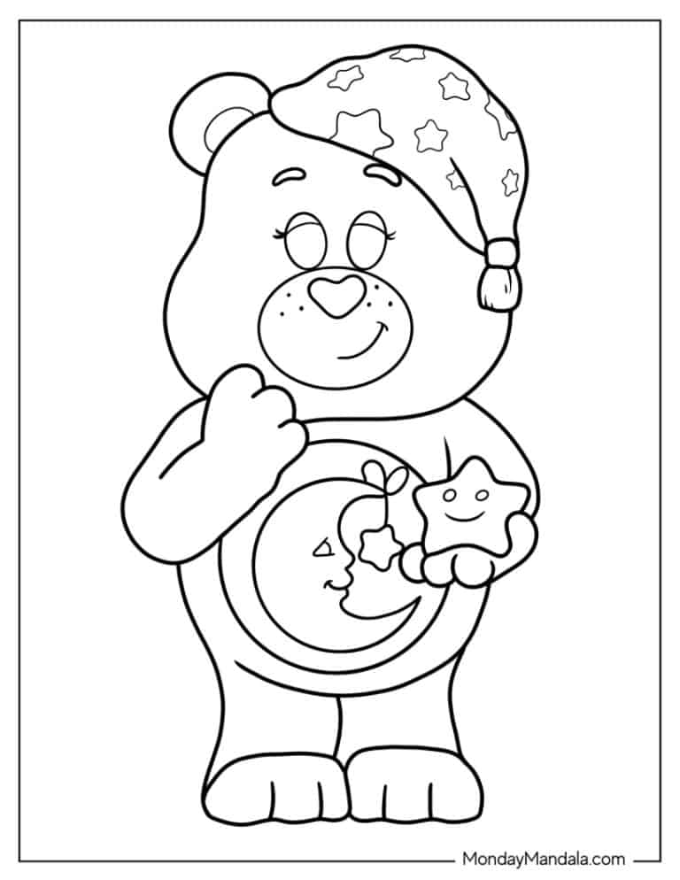 30 Care Bears Coloring Pages (Free PDF Printables)
