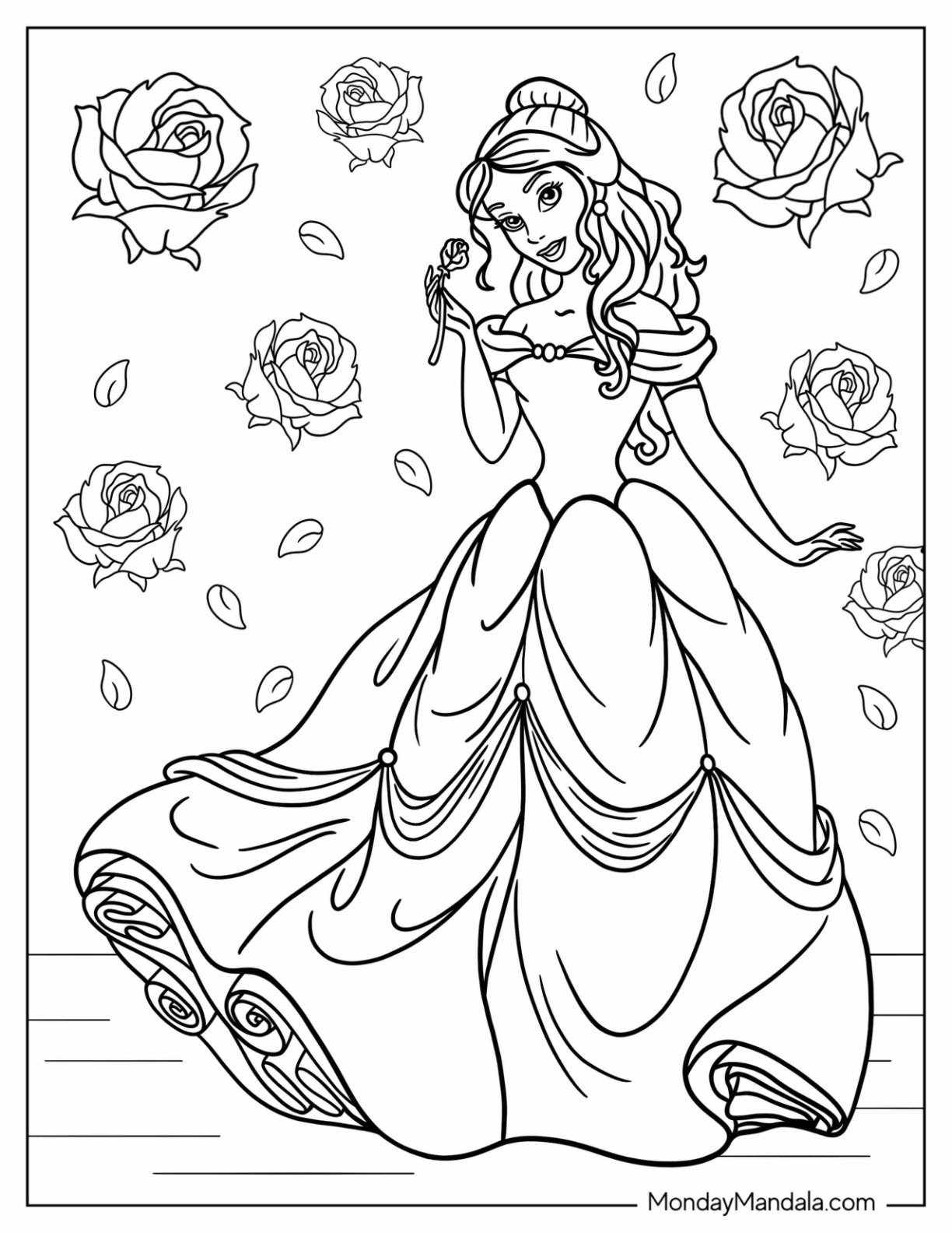 Belle Coloring Sheets Belle Coloring Sheets