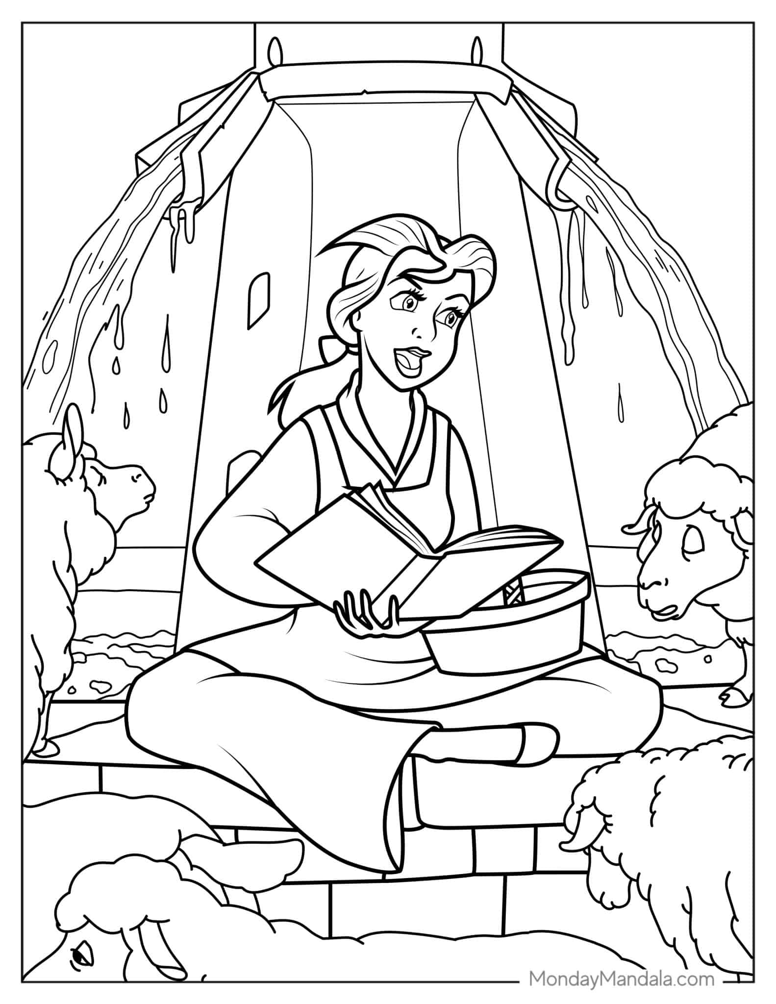 24 Belle Coloring Pages (Free PDF Printables)