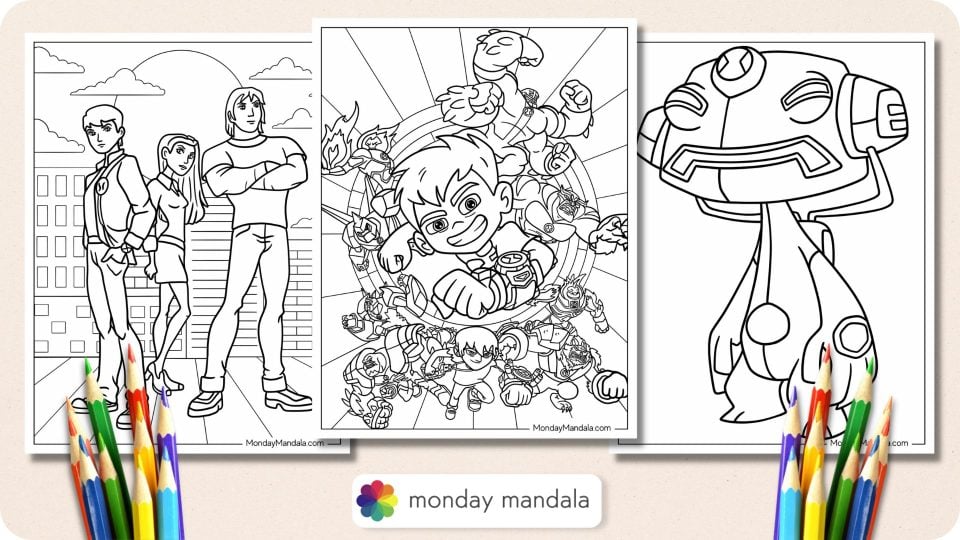 26 Ben 10 Coloring Pages (Free PDF Printables)