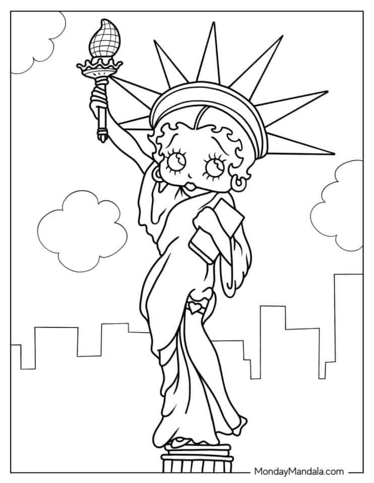 20 Betty Boop Coloring Pages (Free PDF Printables)