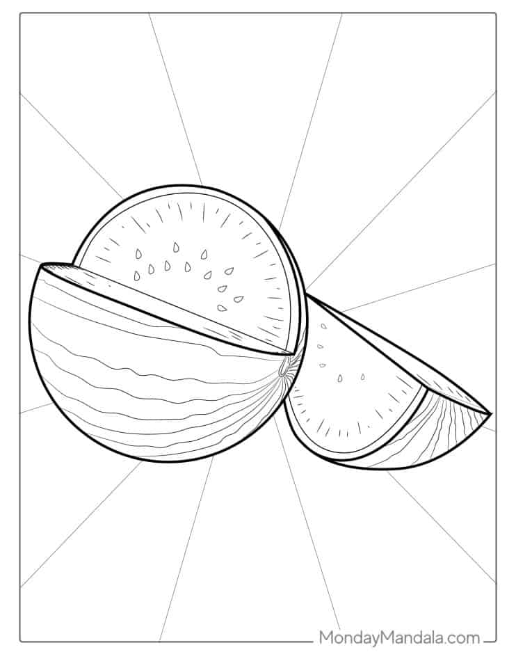 32 Watermelon Coloring Pages (Free PDF Printables)