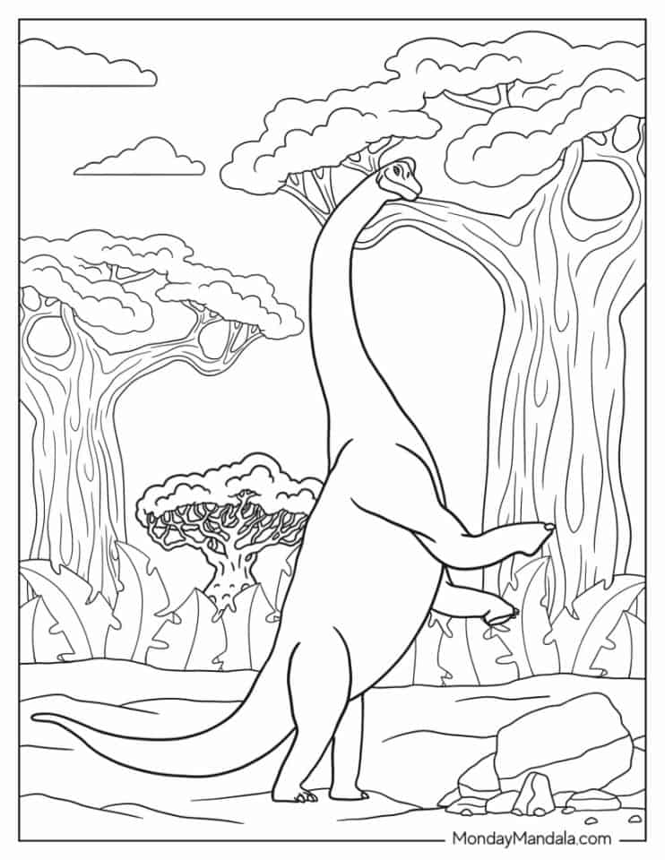 18 Brachiosaurus Coloring Pages (Free PDF Printables)