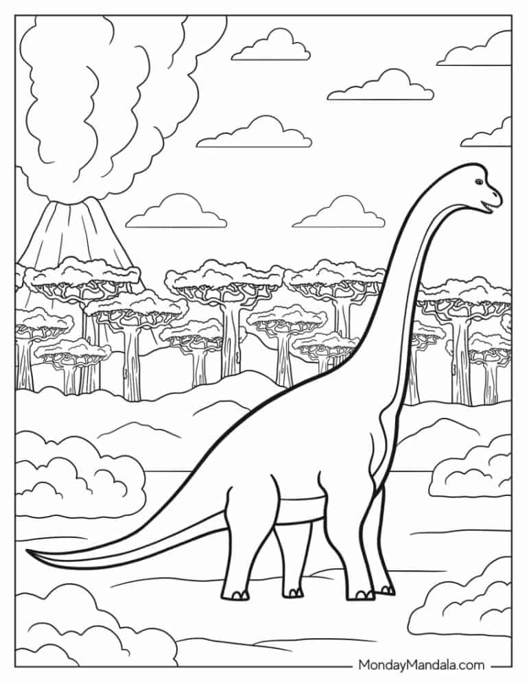 18 Brachiosaurus Coloring Pages (Free PDF Printables)