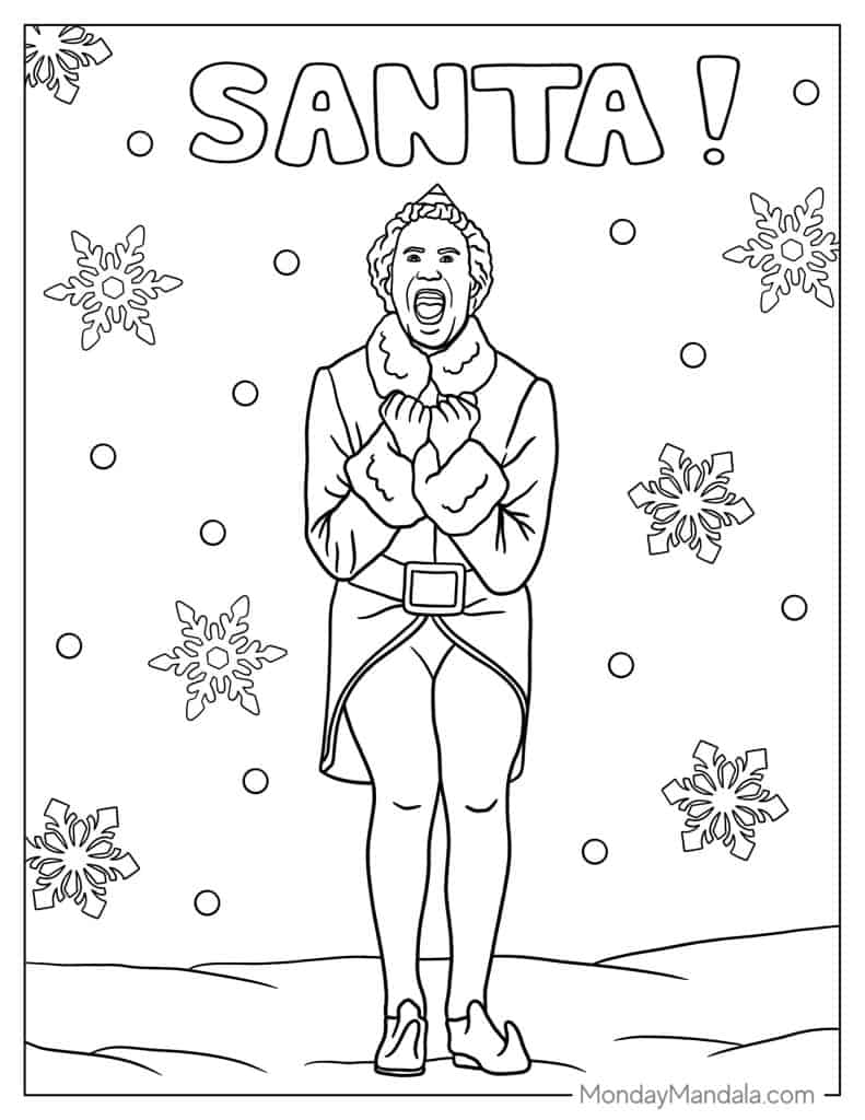 Elf Coloring Pages Buddy Fantasy Elves Mythical Color Sheets Drawing Elf Coloring Pages Buddy Fantasy Elves Mythical Color Sheets Drawing