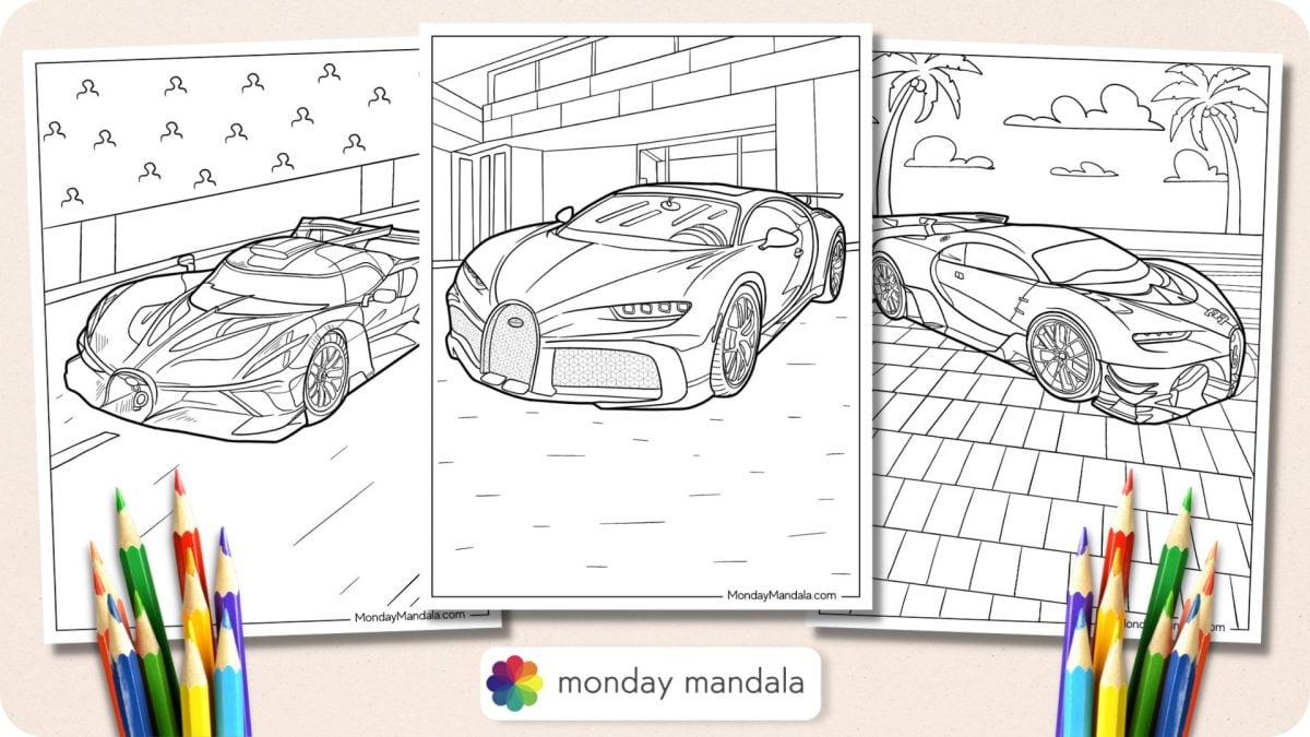 22 Bugatti Coloring Pages (Free PDF Printables)
