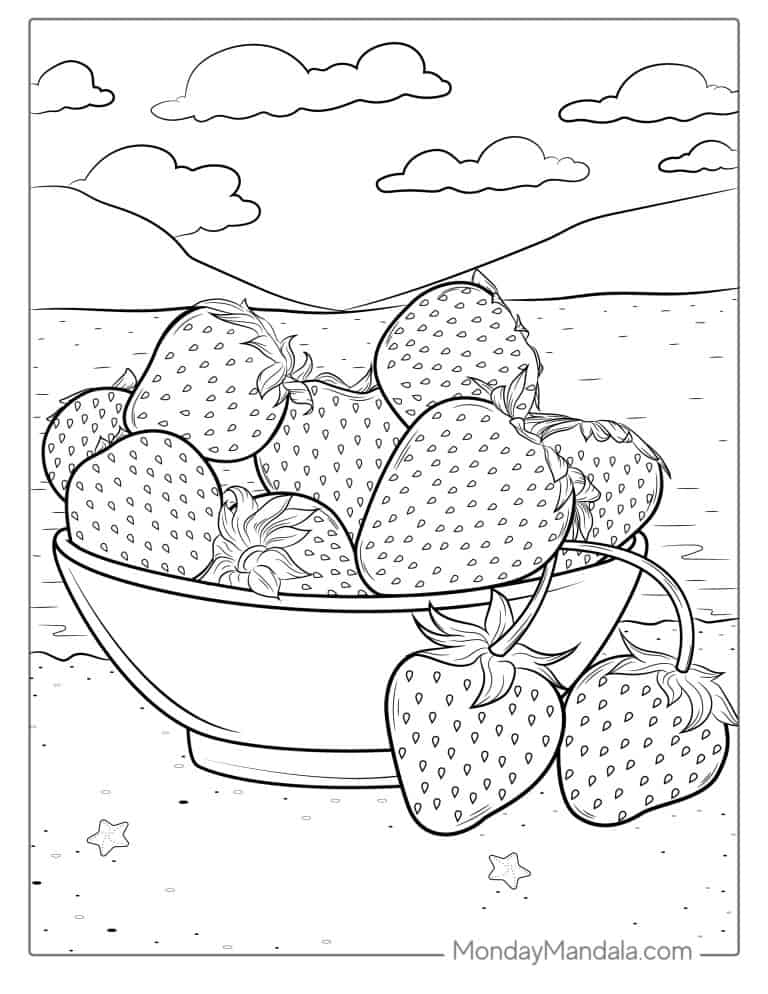 32 Strawberry Coloring Pages (Free PDF Printables)