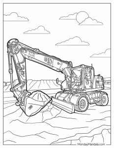 26 Excavator Coloring Pages (Free PDF Printables)