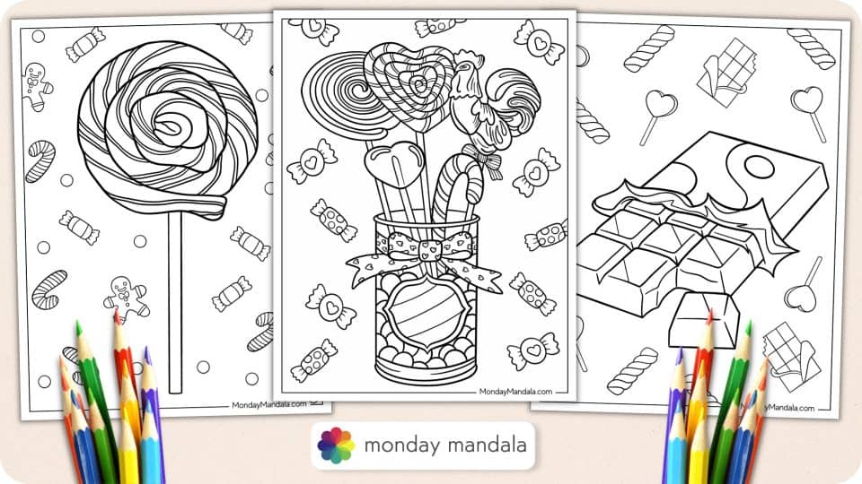 32 Candy Coloring Pages (Free PDF Printables)