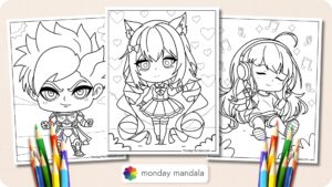 43 Chibi Coloring Pages (Free PDF Printables)
