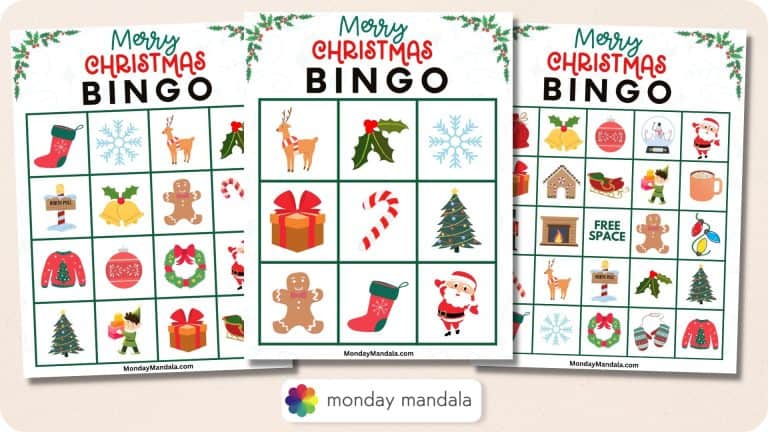 180 Christmas Bingo Cards (Free PDF Printables)