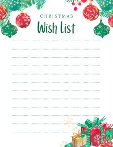 18 Christmas List Printables (Free PDFs For All Uses)