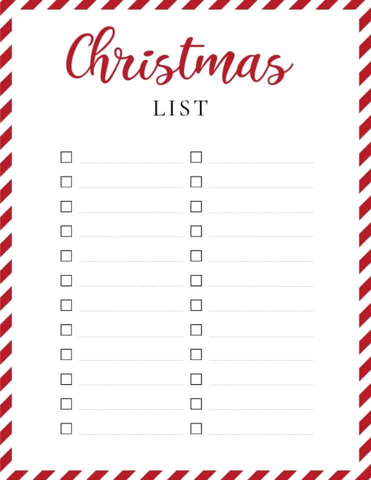 18 Christmas List Printables Free PDFs For All Uses 