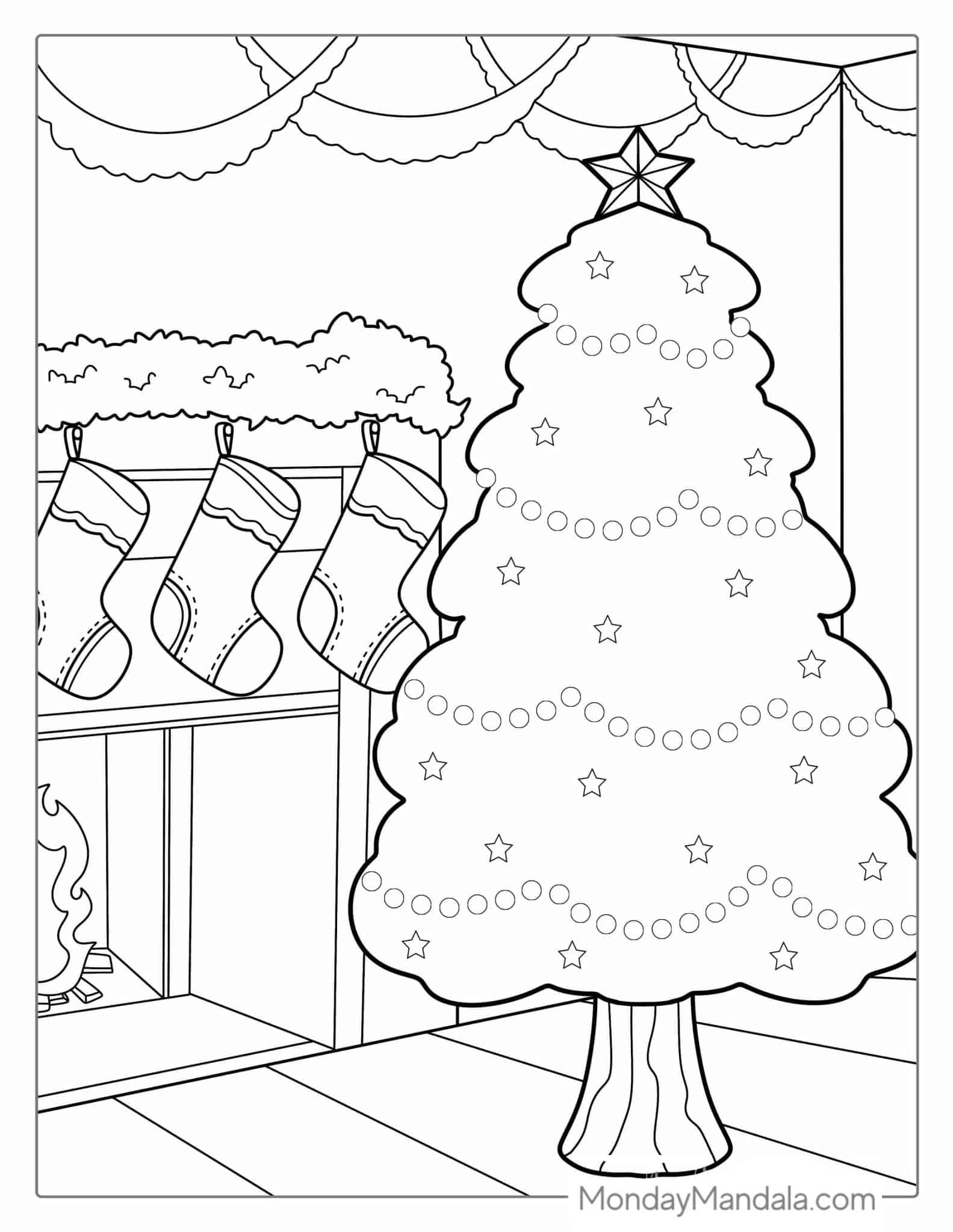 52 Christmas Tree Coloring Pages (Free PDF Printables)