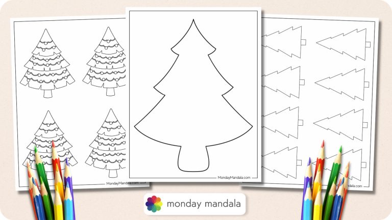 60 Christmas Tree Templates (Free PDF Printables)