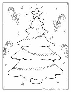 52 Christmas Tree Coloring Pages (Free PDF Printables)