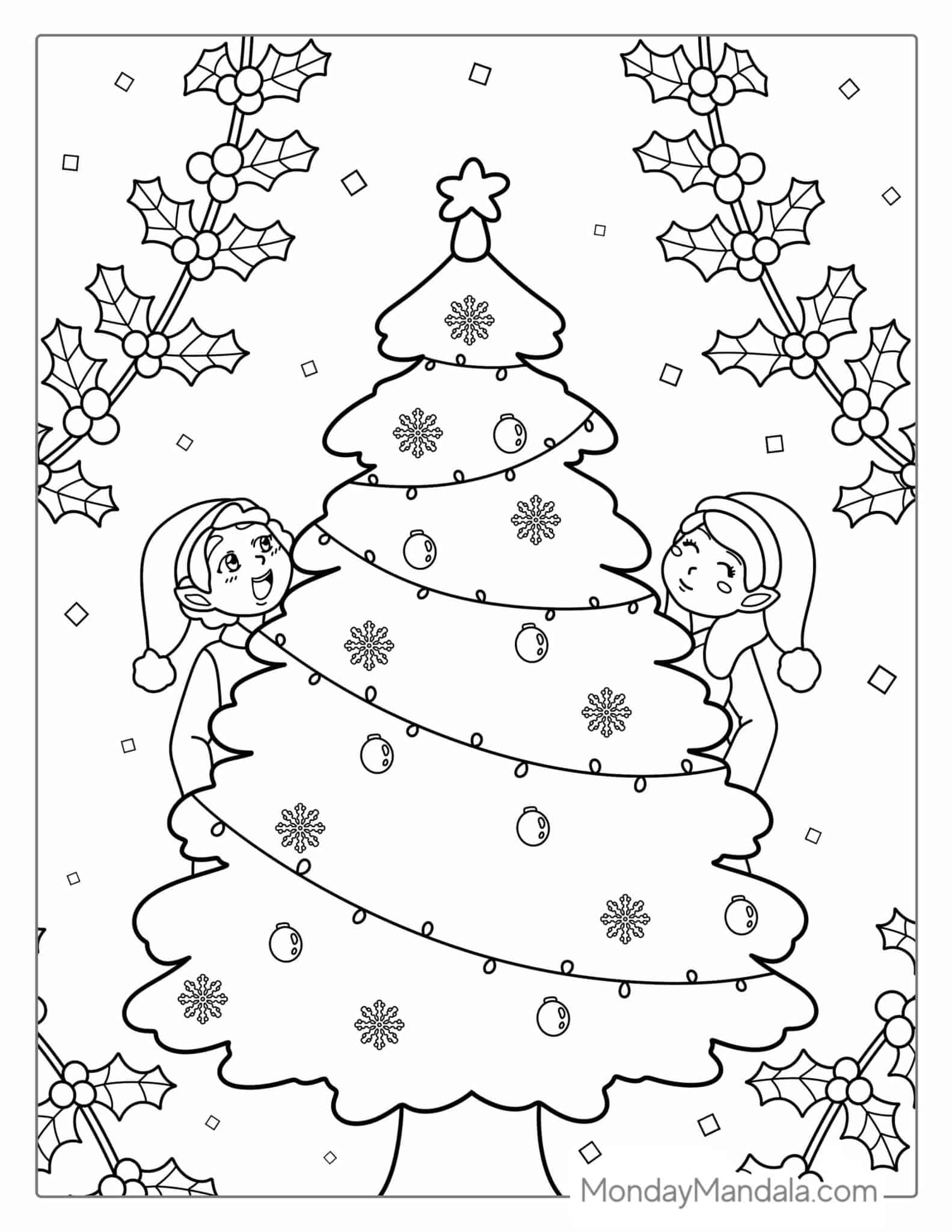 52 Christmas Tree Coloring Pages (Free PDF Printables)