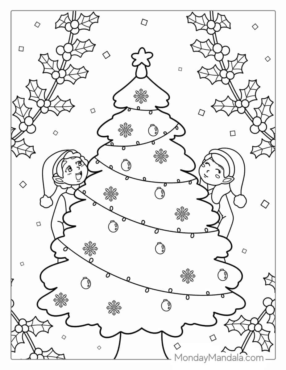 53 Christmas Tree Coloring Pages (Free PDF Printables)