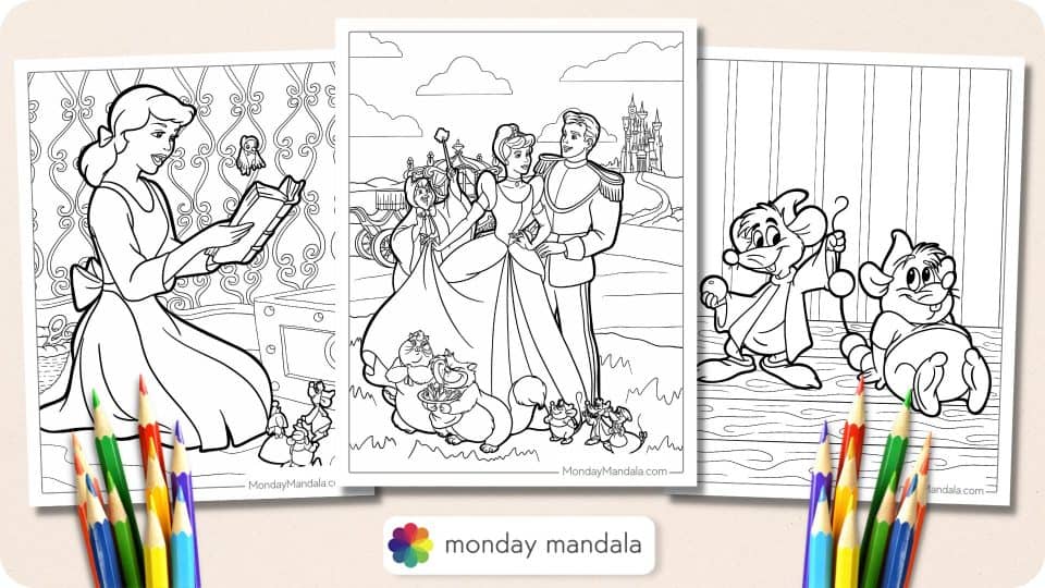 36 Cinderella Coloring Pages (Free PDF Printables)