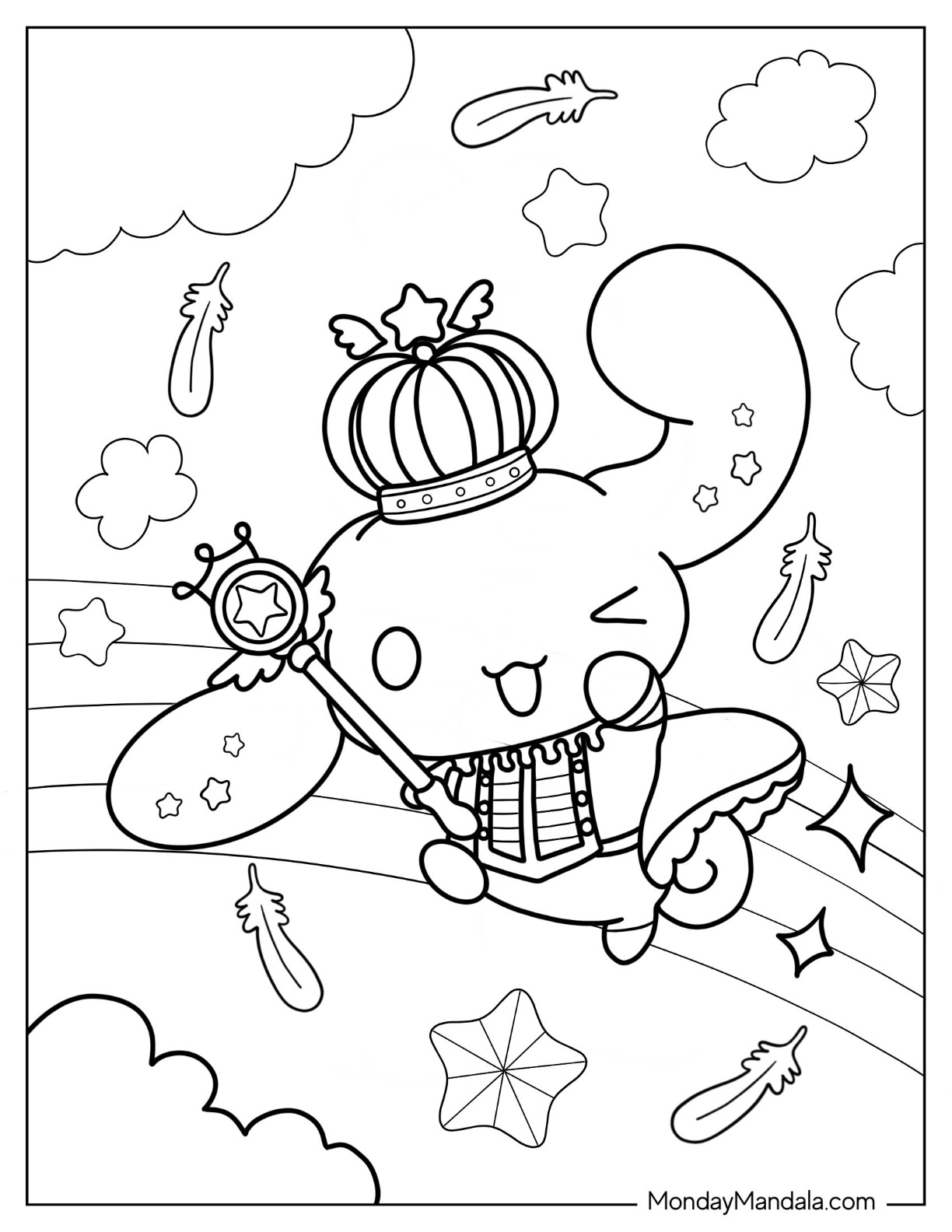 Cinnamoroll Coloring Pages 2025 